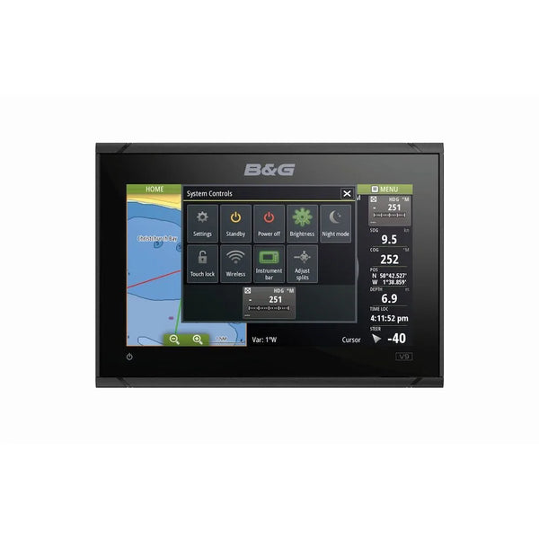 B&G Vulcan 9" FS Chartplotter with Radar Display and global basemap