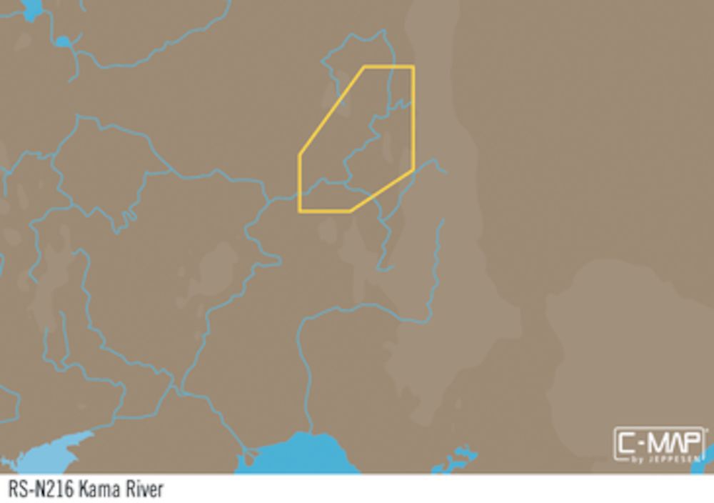 C-MAP RS-Y216: Volga- Kama River, MAX-N+: Wide